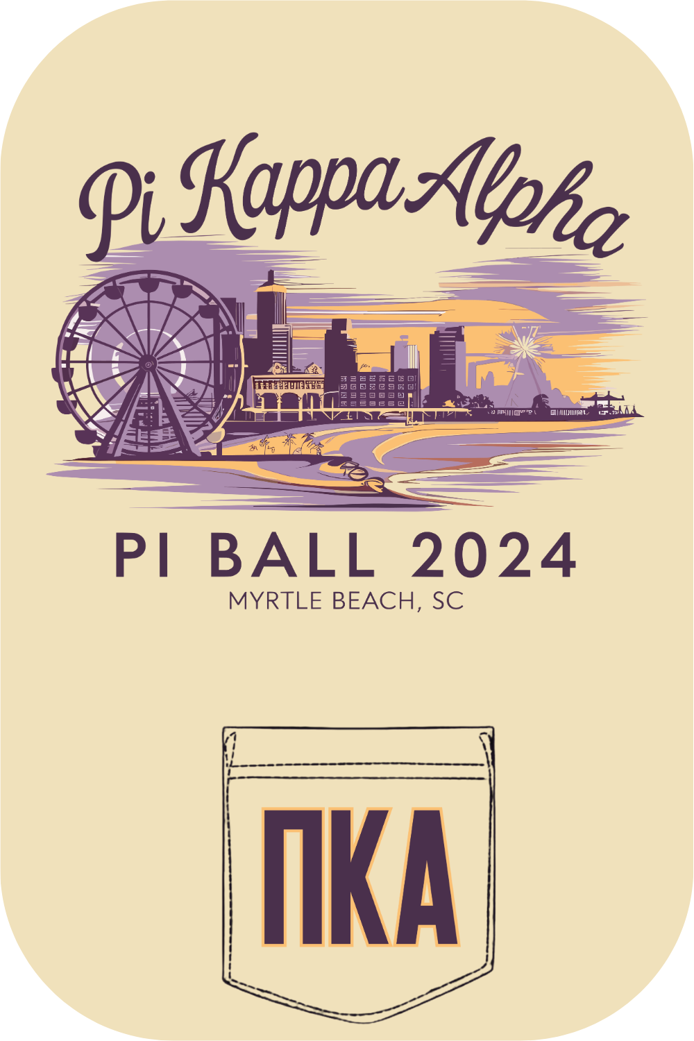 Custom Pi Kappa Alpha Pi Ball – Kite and Crest