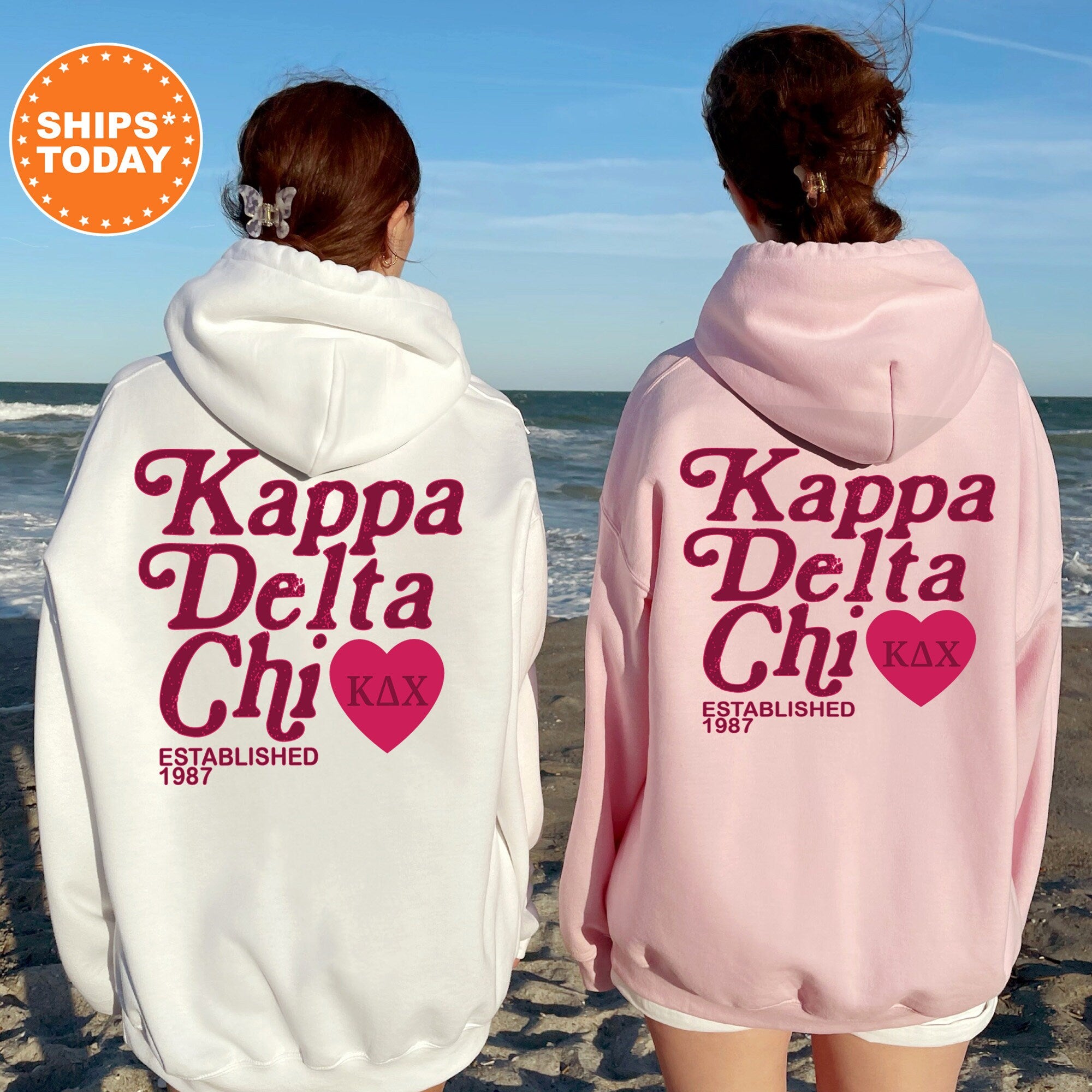 Kappa Delta Chi Faded Heart Sorority Sweatshirt | KDChi Sweatshirt | S ...